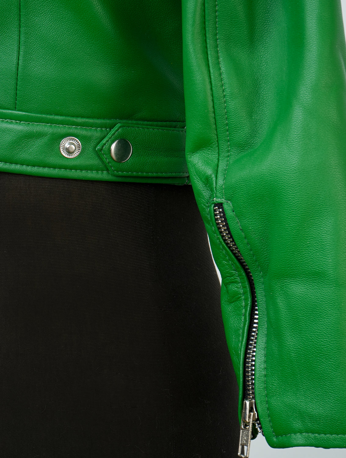 Blue Mary Fatal Fury Kof Inspired Green Cosplay Leather Jacket