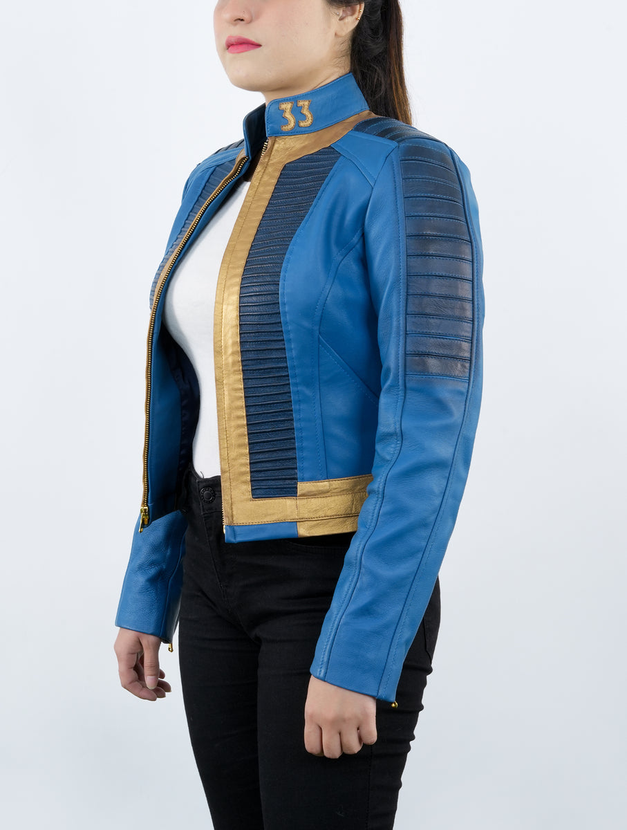 Lucy Fallout Vault 33 Costume Leather Jacket – Fanzilla Jackets