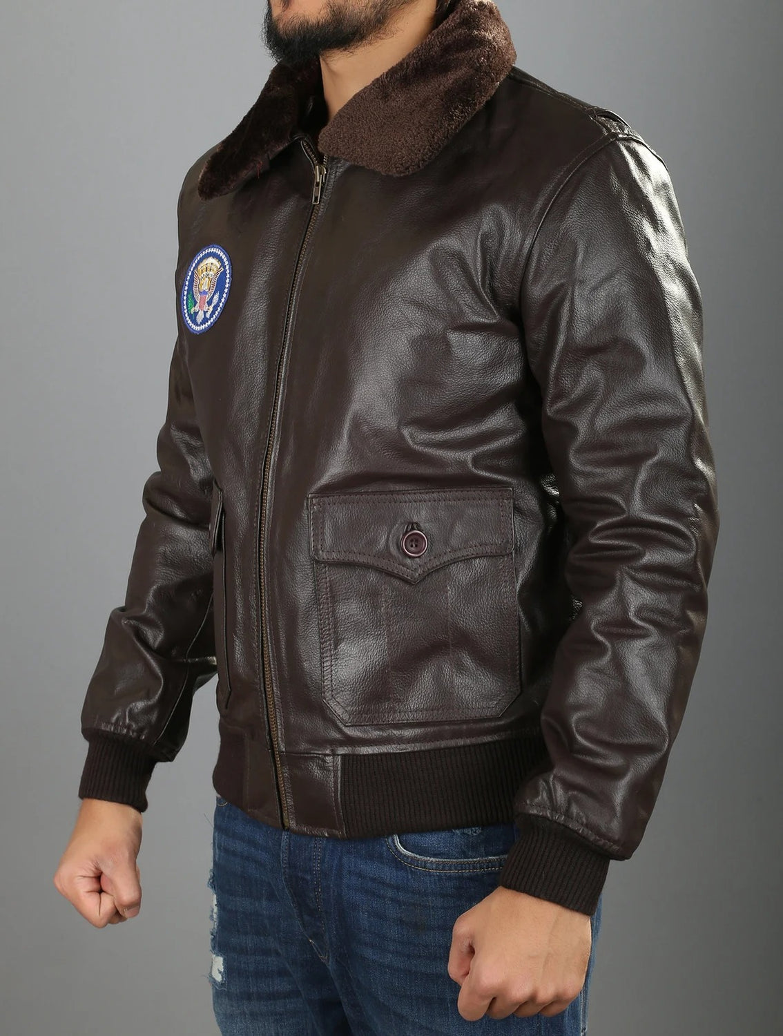 Air Force One Inspired John F. Kennedy U.S A2 Flight Aviator Bomber Ja ...