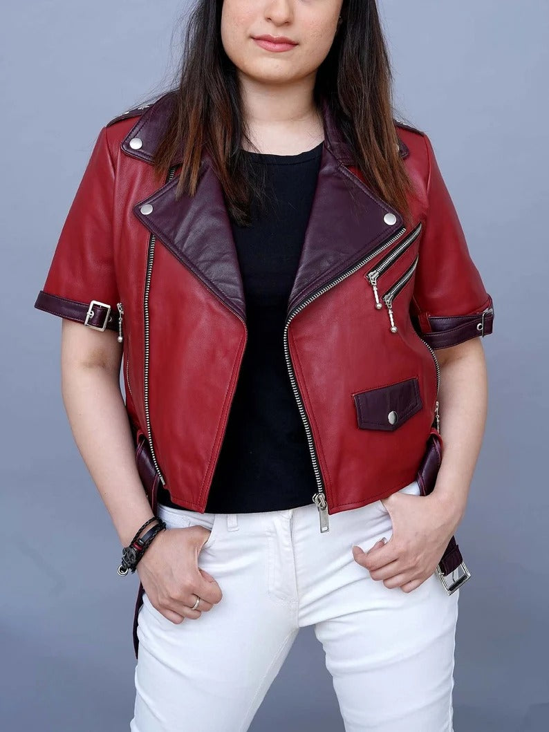 Final Fantasy VII Aerith Gainsborough Costume Leather Jacket – Fanzilla ...